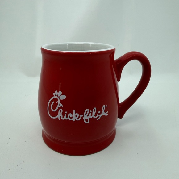 M Ware | Dining | Chickfila Red Coffee Tea Cursive Mug Chicken Fast ...